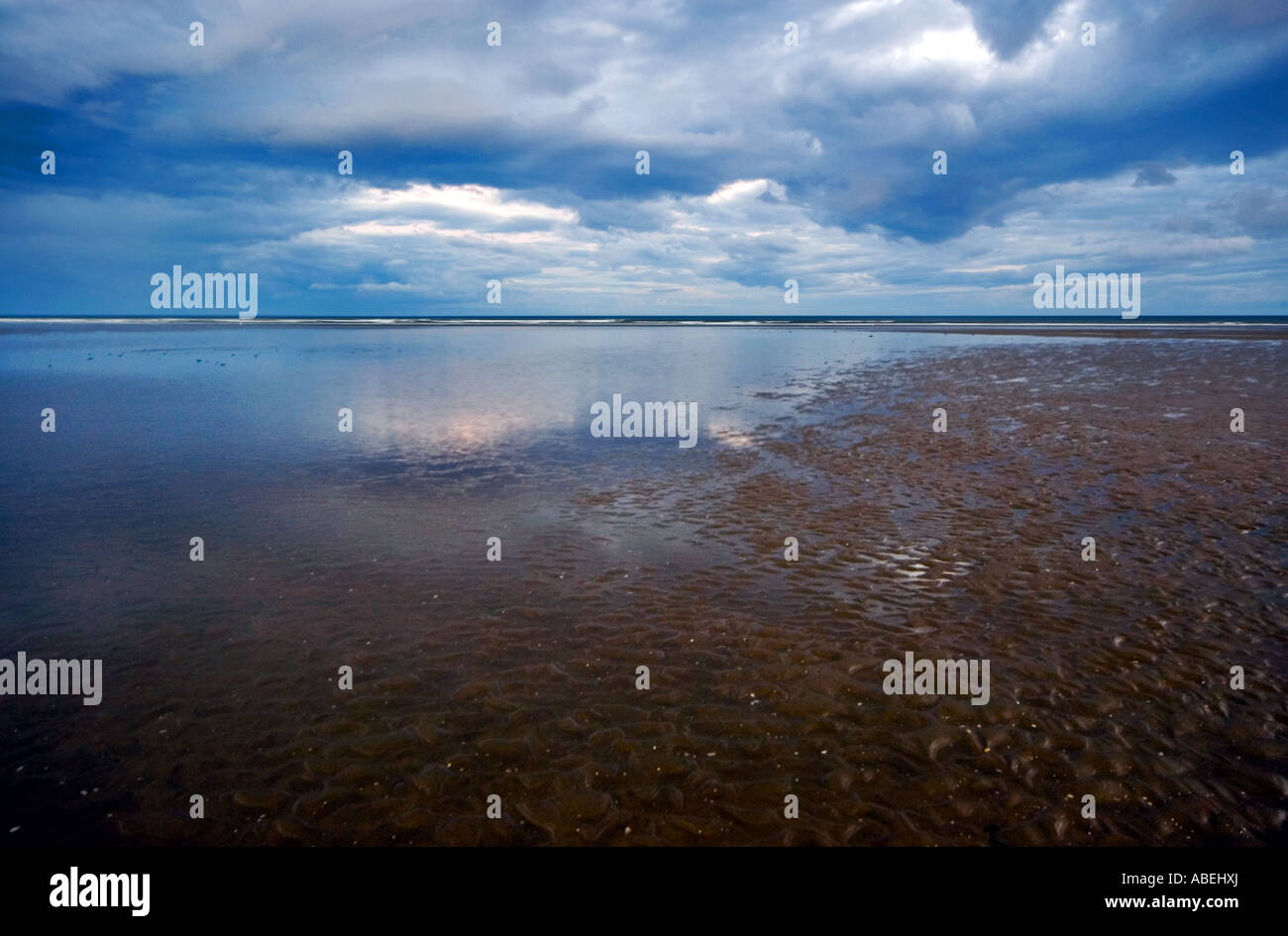 Dusky Seascape, Murlough Beach, County Down, Northern Ireland Stock ...