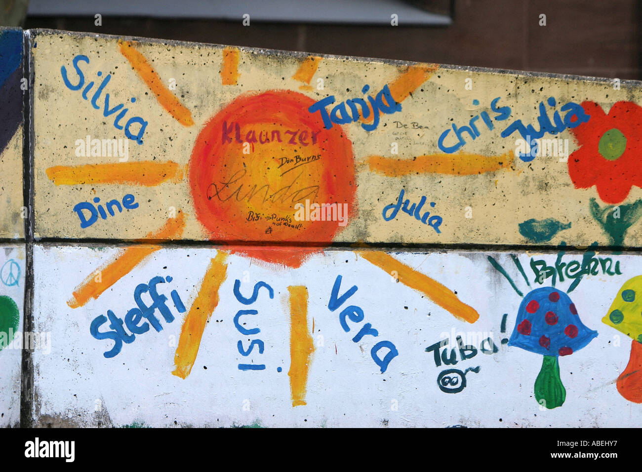 Graffiti with first names Stock Photo - Alamy