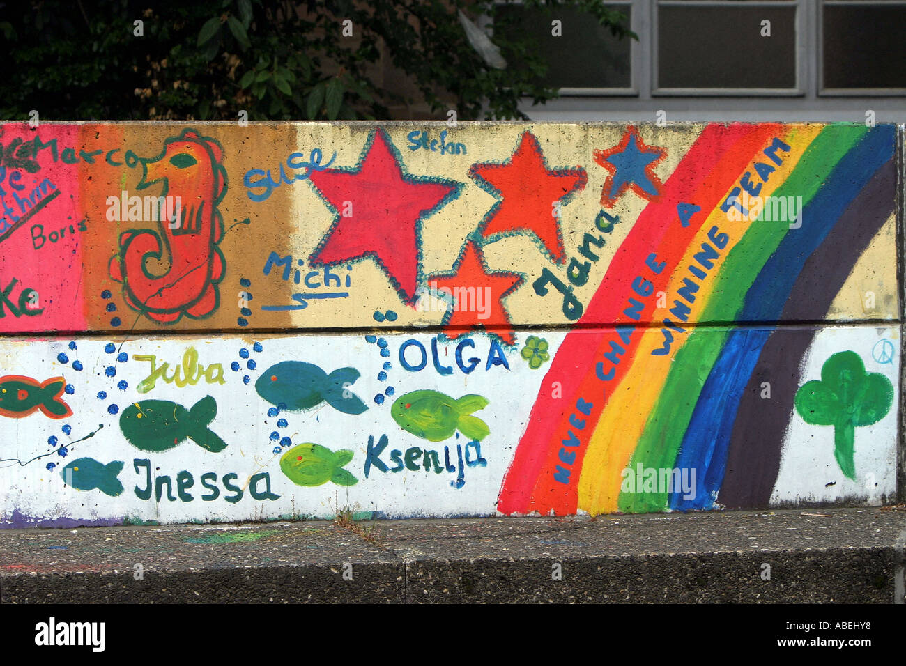 Graffiti with first names Stock Photo - Alamy