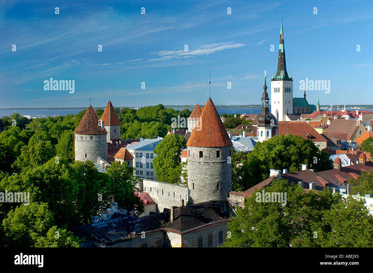 Tallinn Old City overview in the spring Stock Photo - Alamy