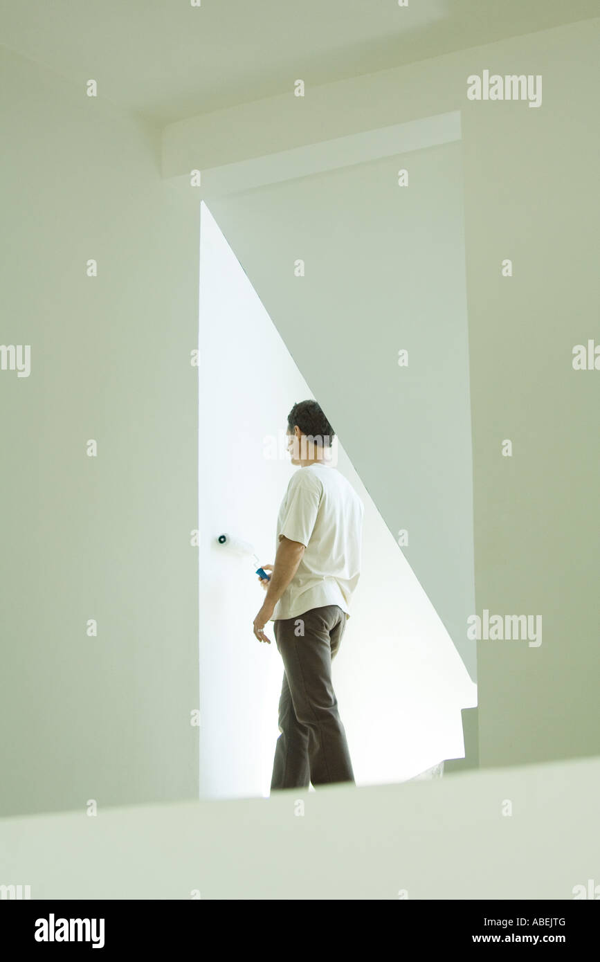 Man painting full body back hi-res stock photography and images - Alamy