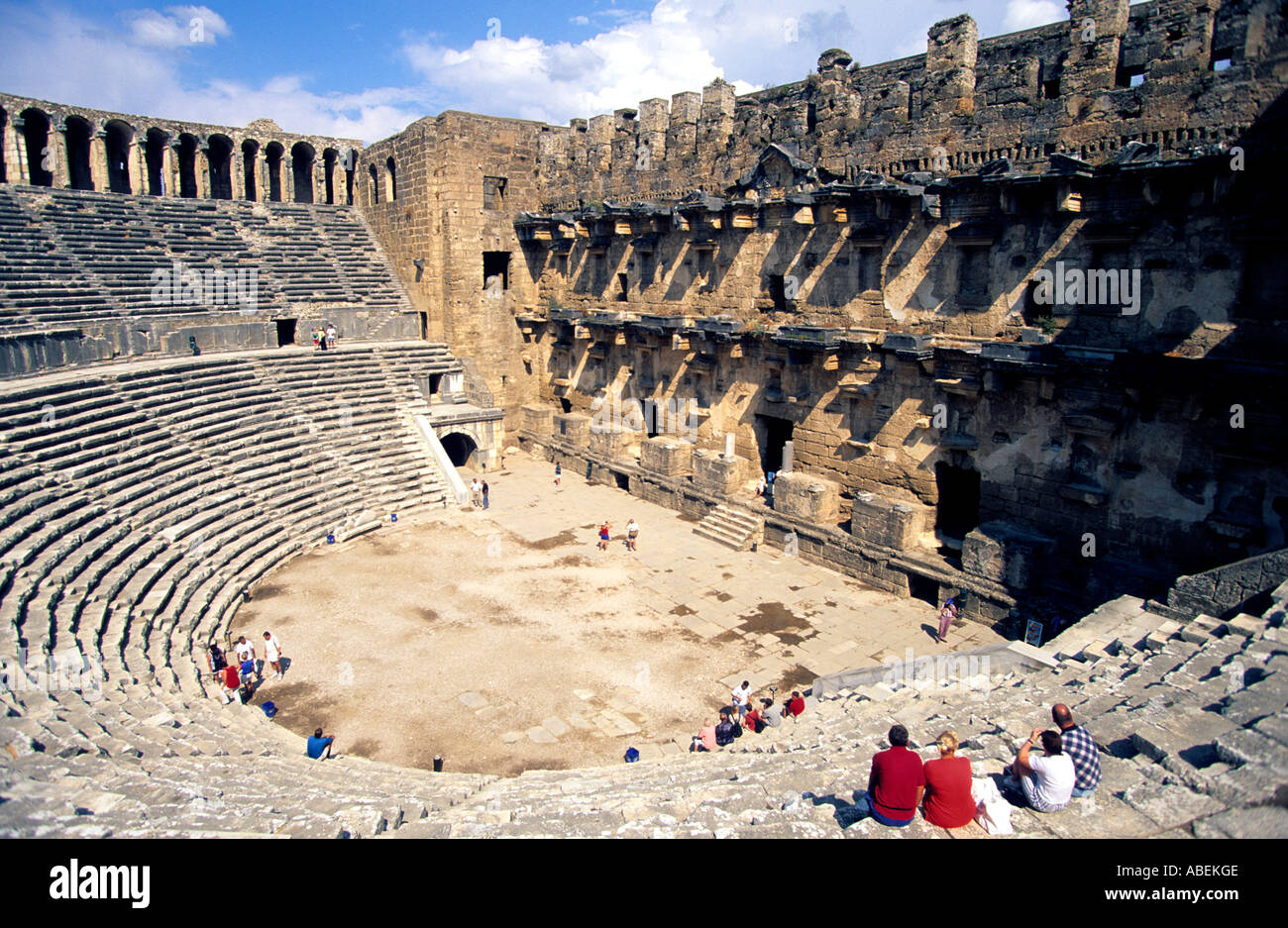turkey aegean coast side the roman amphitheatre of aspendos Stock Photo ...