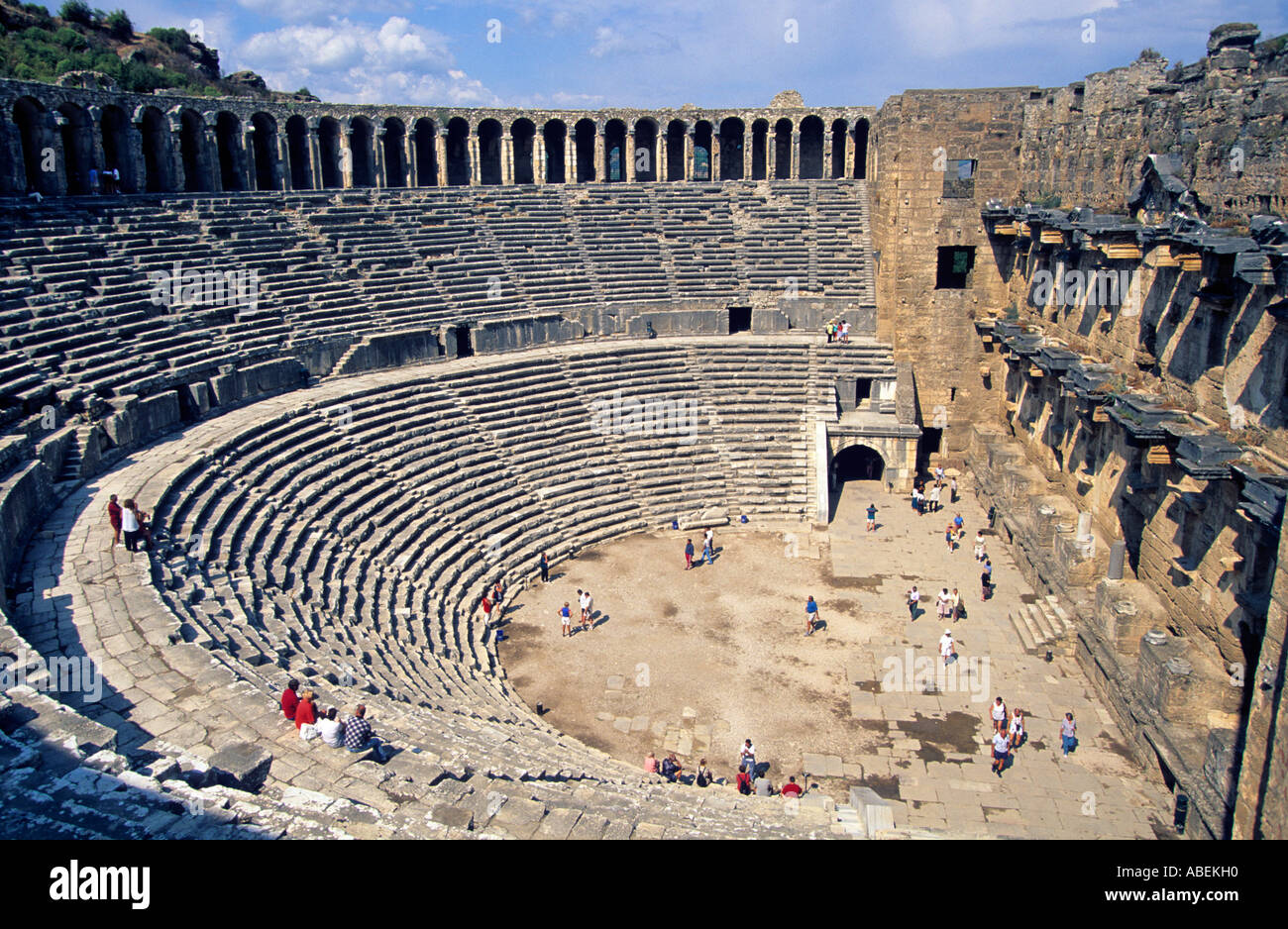 turkey aegean coast side the roman amphitheatre of aspendos Stock Photo ...