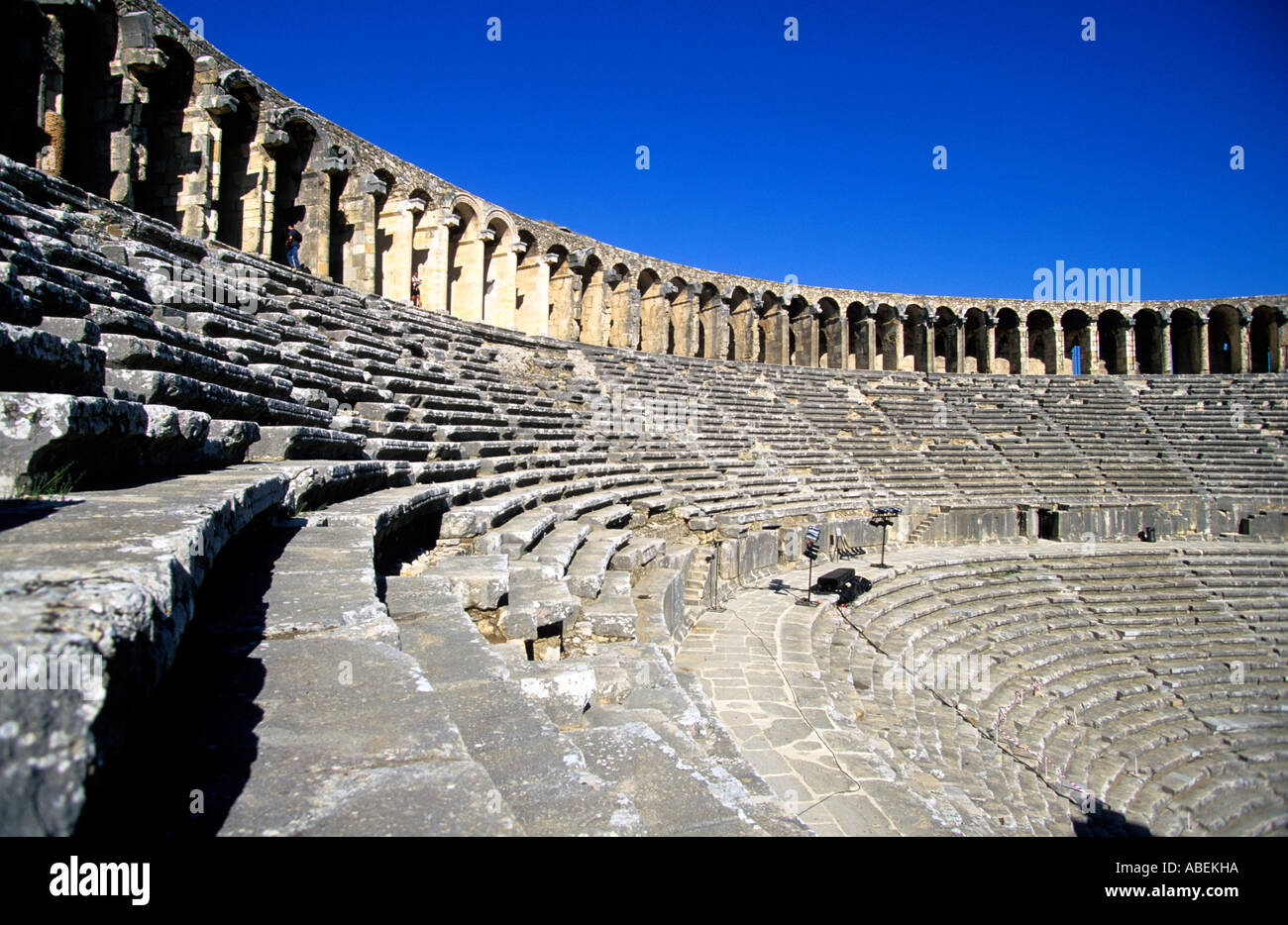 turkey aegean coast antalya the roman amphitheatre of aspendos Stock ...