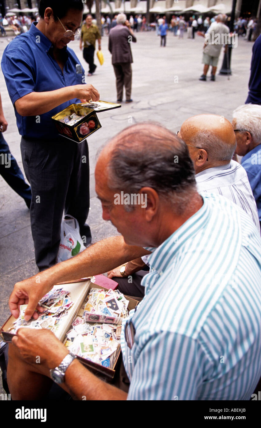 spain barcelona placa real Stock Photo - Alamy