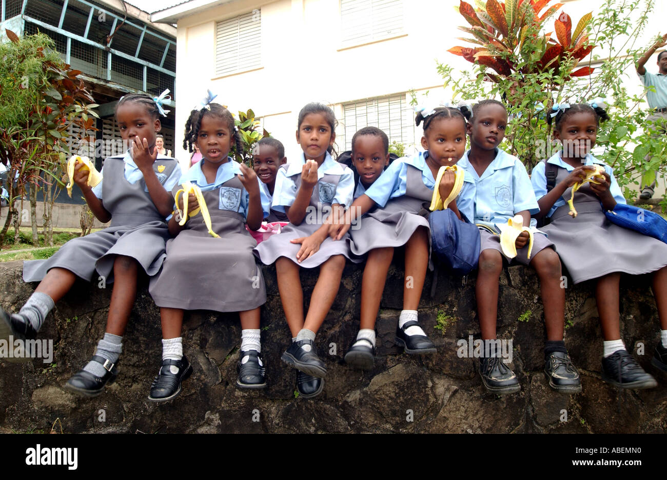 Children at a school in Dominica. The community has benefited from ...