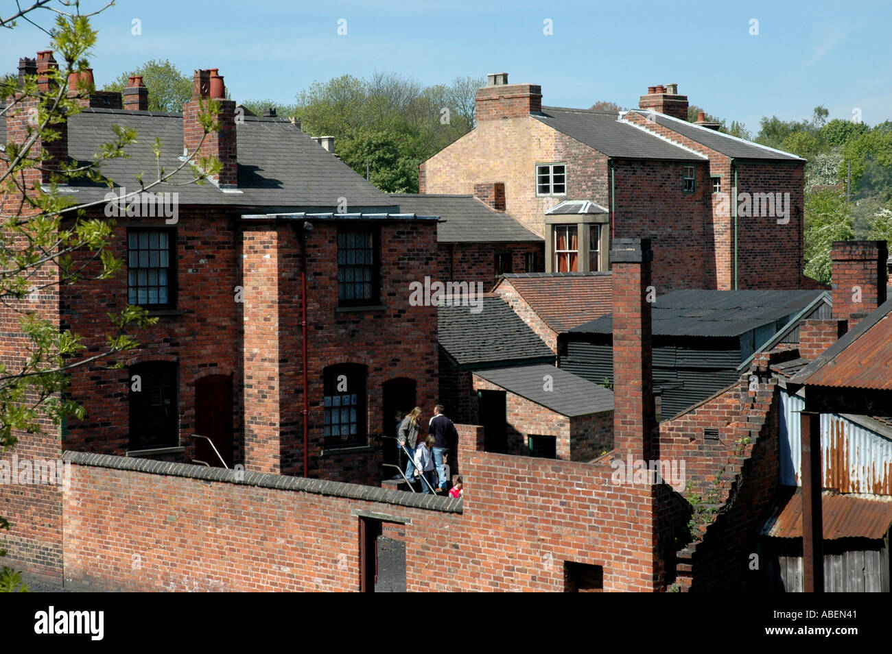 Traditional back to back housing at the Black Country Living Museum ...