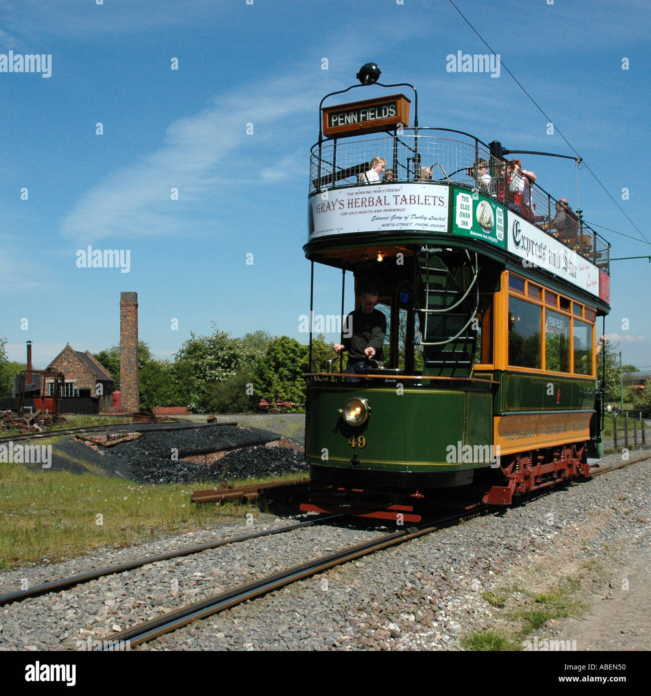 The Dudley Tram at the Black Country Living Museum Dudley West Midlands ...