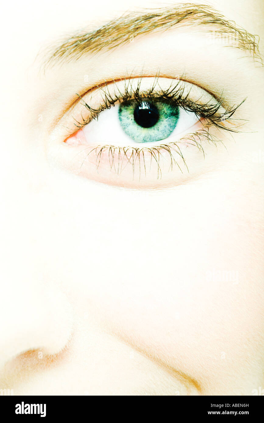 Teenage girl's eye, extreme close-up Stock Photo - Alamy