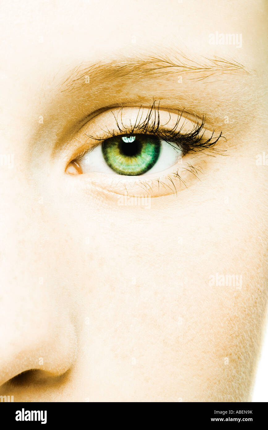 Teenage girl's eye, extreme close-up Stock Photo - Alamy