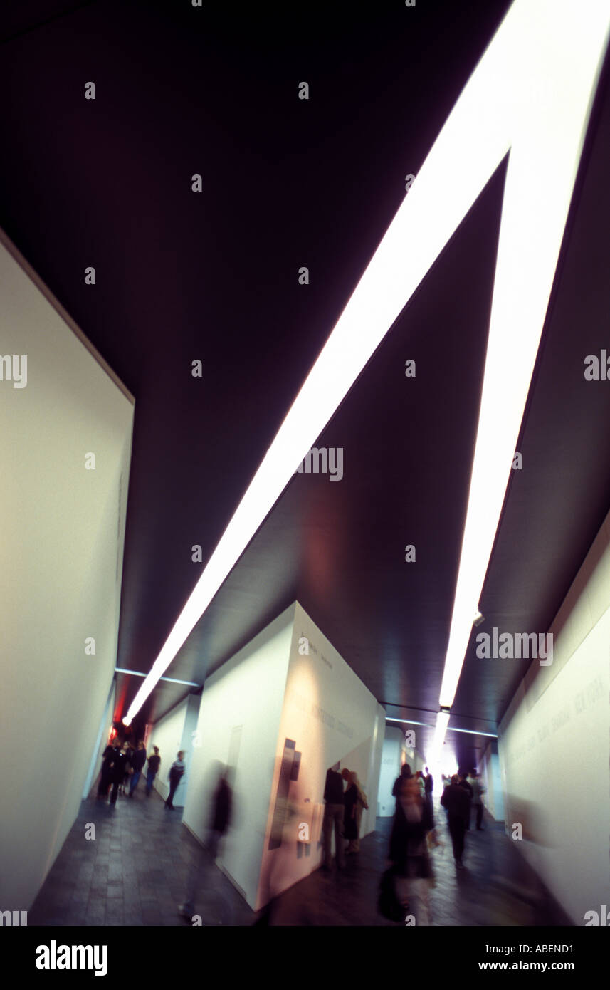 Indoor photograph Jewish Museum of Daniel Liebeskind at Berlin Germany ...