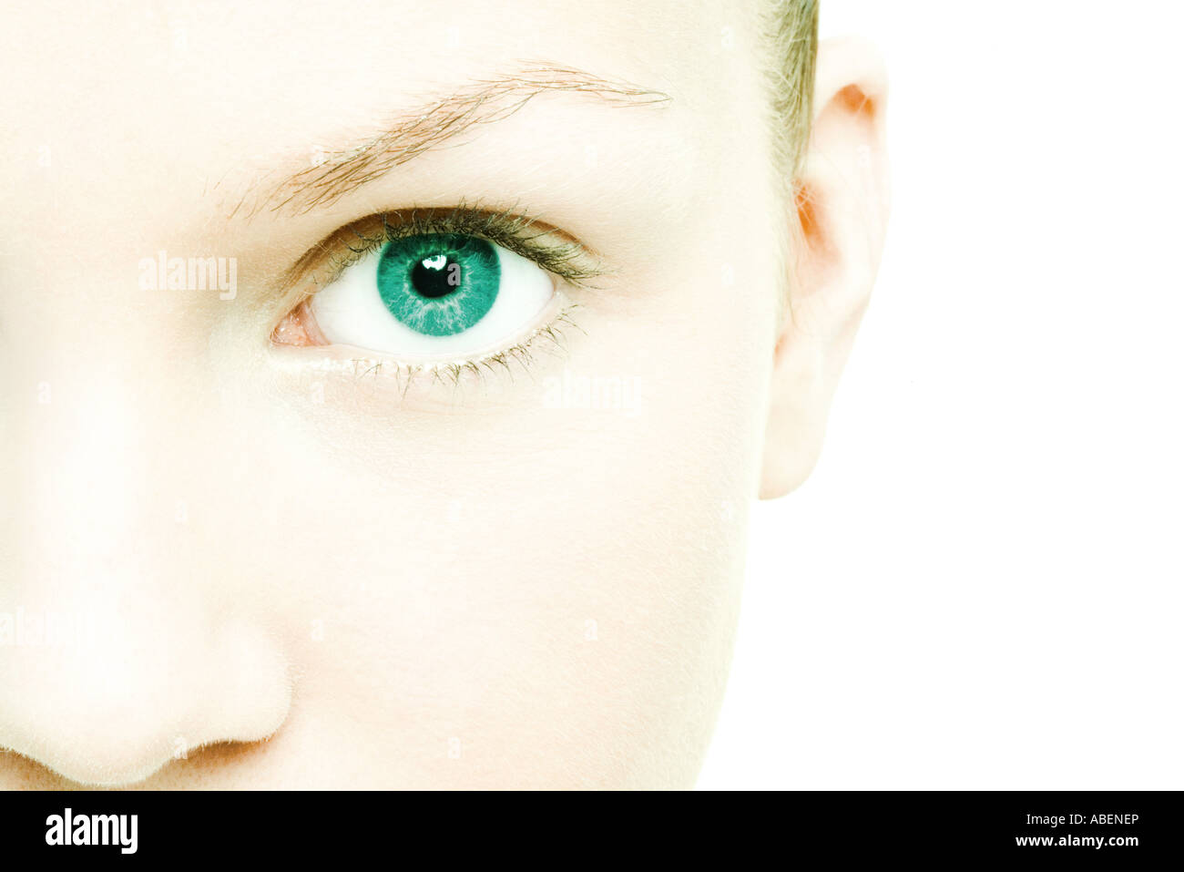 Young woman's face, extreme close-up Stock Photo - Alamy