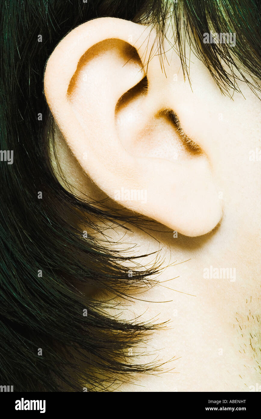 Male ear, extreme close-up Stock Photo - Alamy