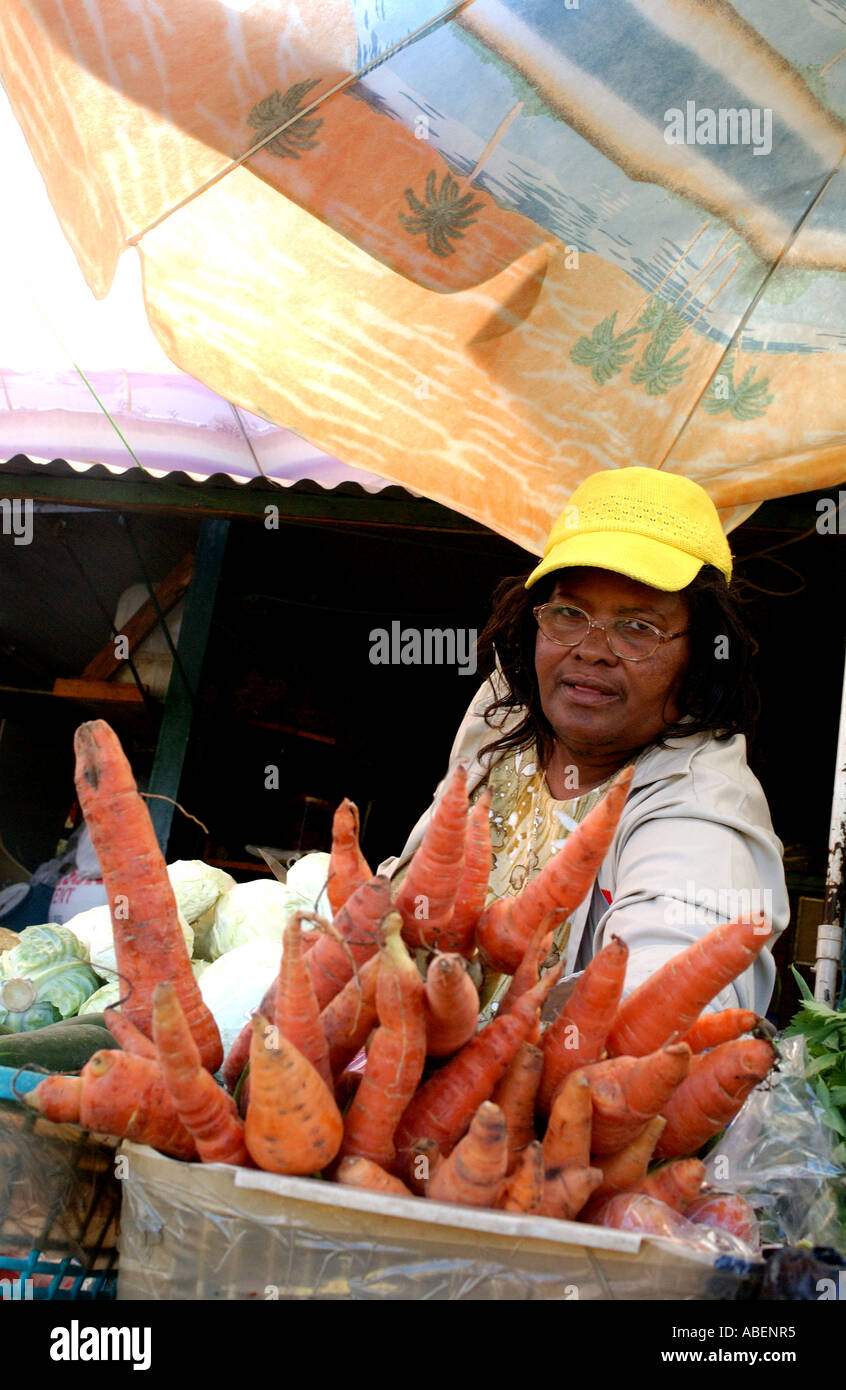 Vegetable seller at Roseau market, Dominica Stock Photo - Alamy