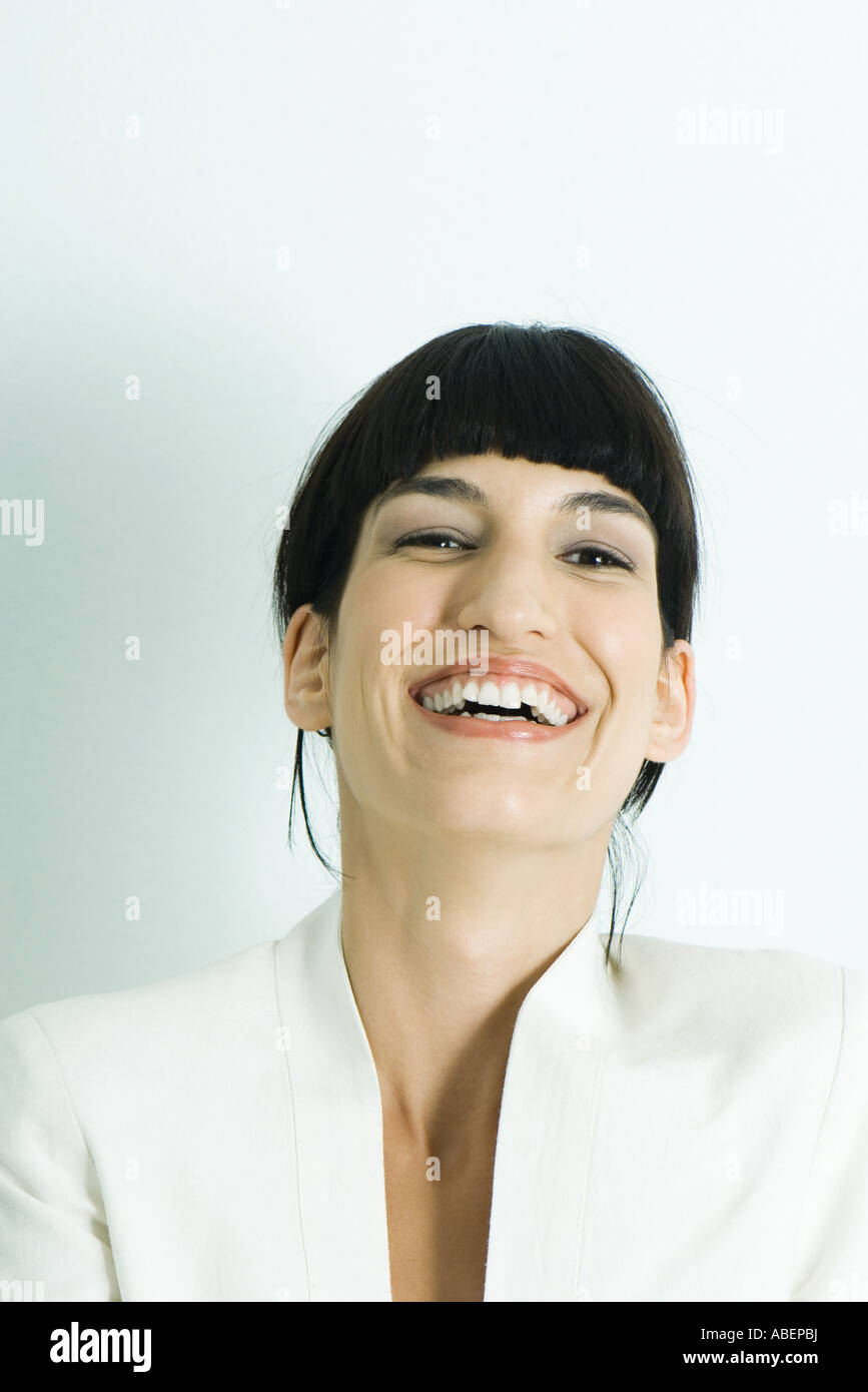 Woman laughing, portrait Stock Photo - Alamy