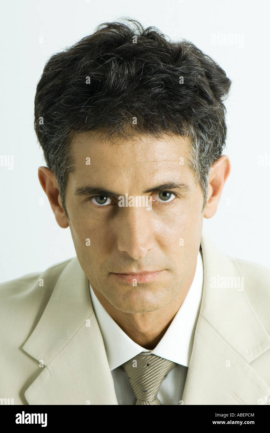 Man, staring at camera, portrait Stock Photo - Alamy