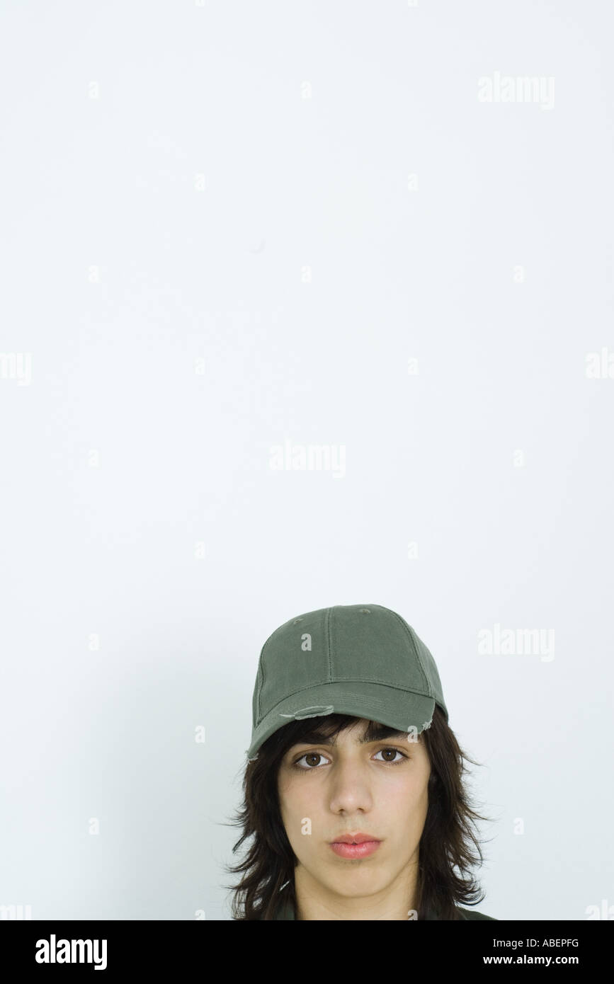 Teen boy wearing cap portrait hi-res stock photography and images - Alamy