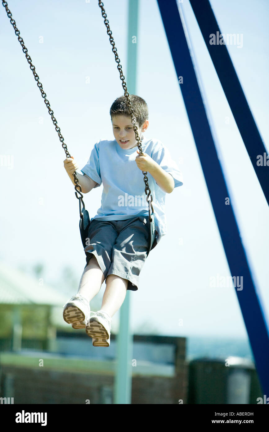 Child on swing Stock Photo - Alamy