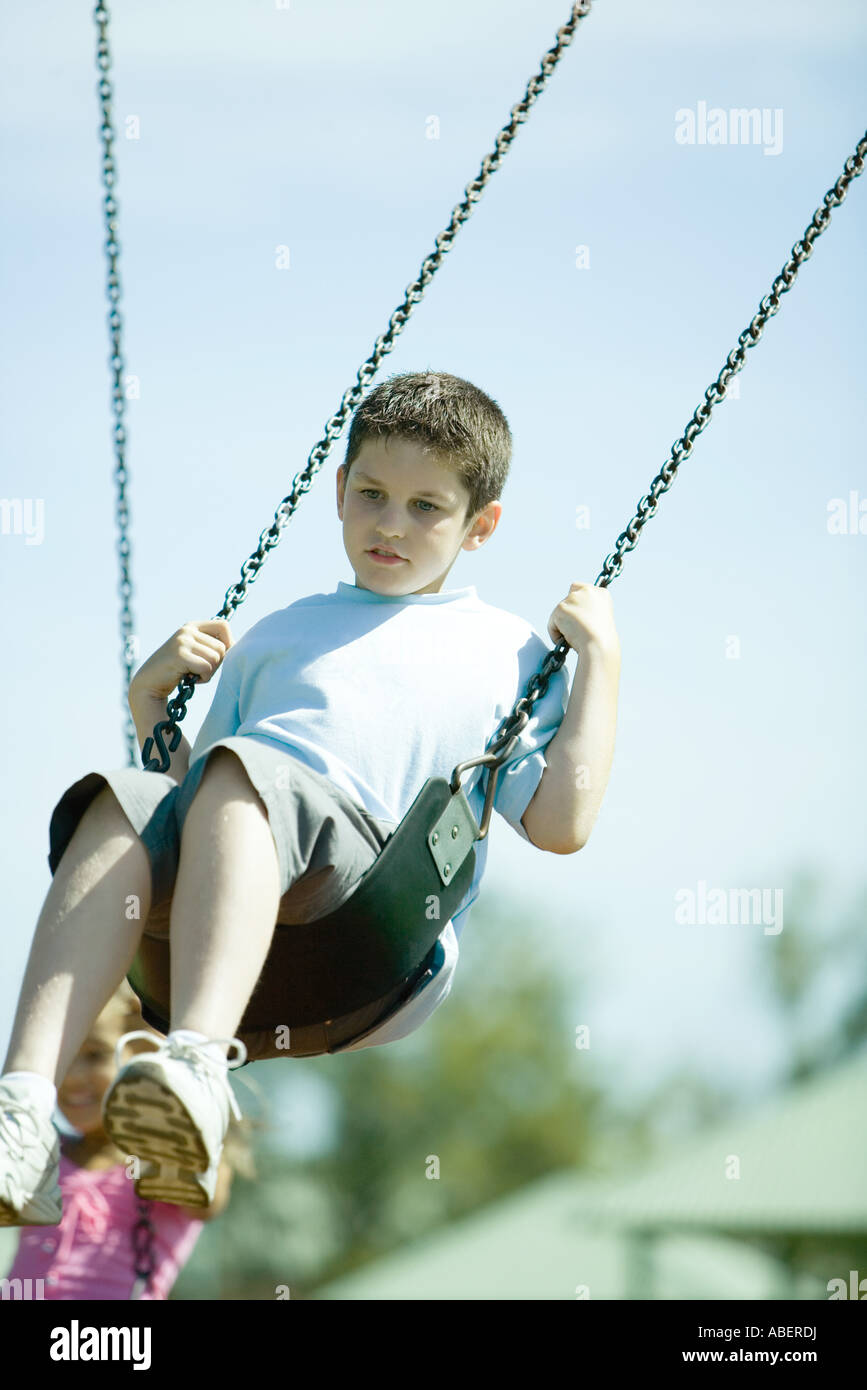 Child on swing Stock Photo - Alamy