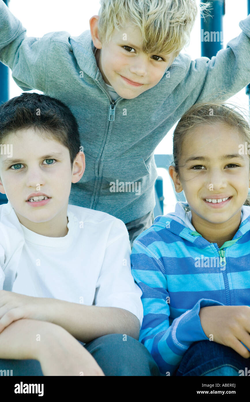 Three children, portrait Stock Photo - Alamy