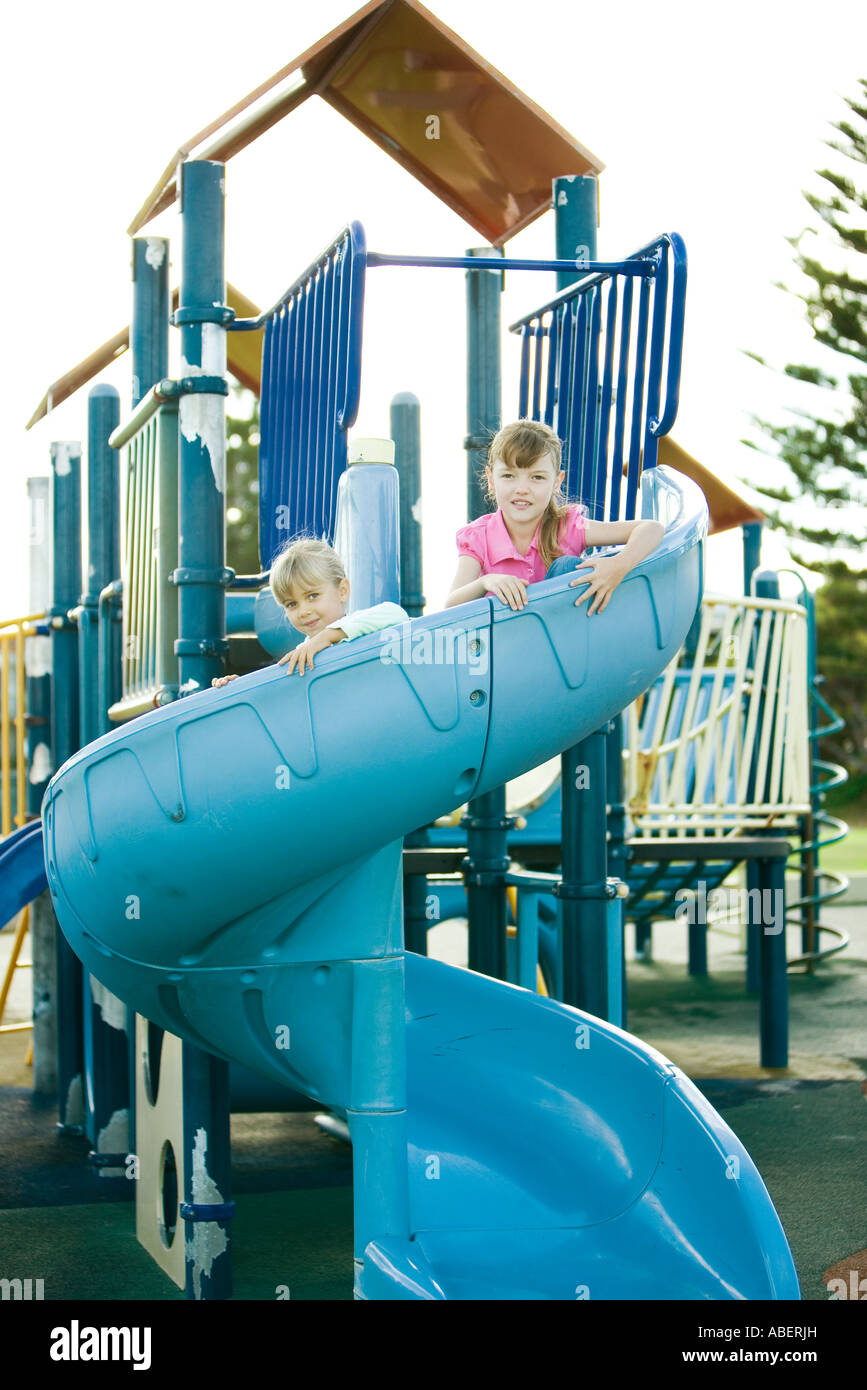 Children on playground equipment Stock Photo - Alamy