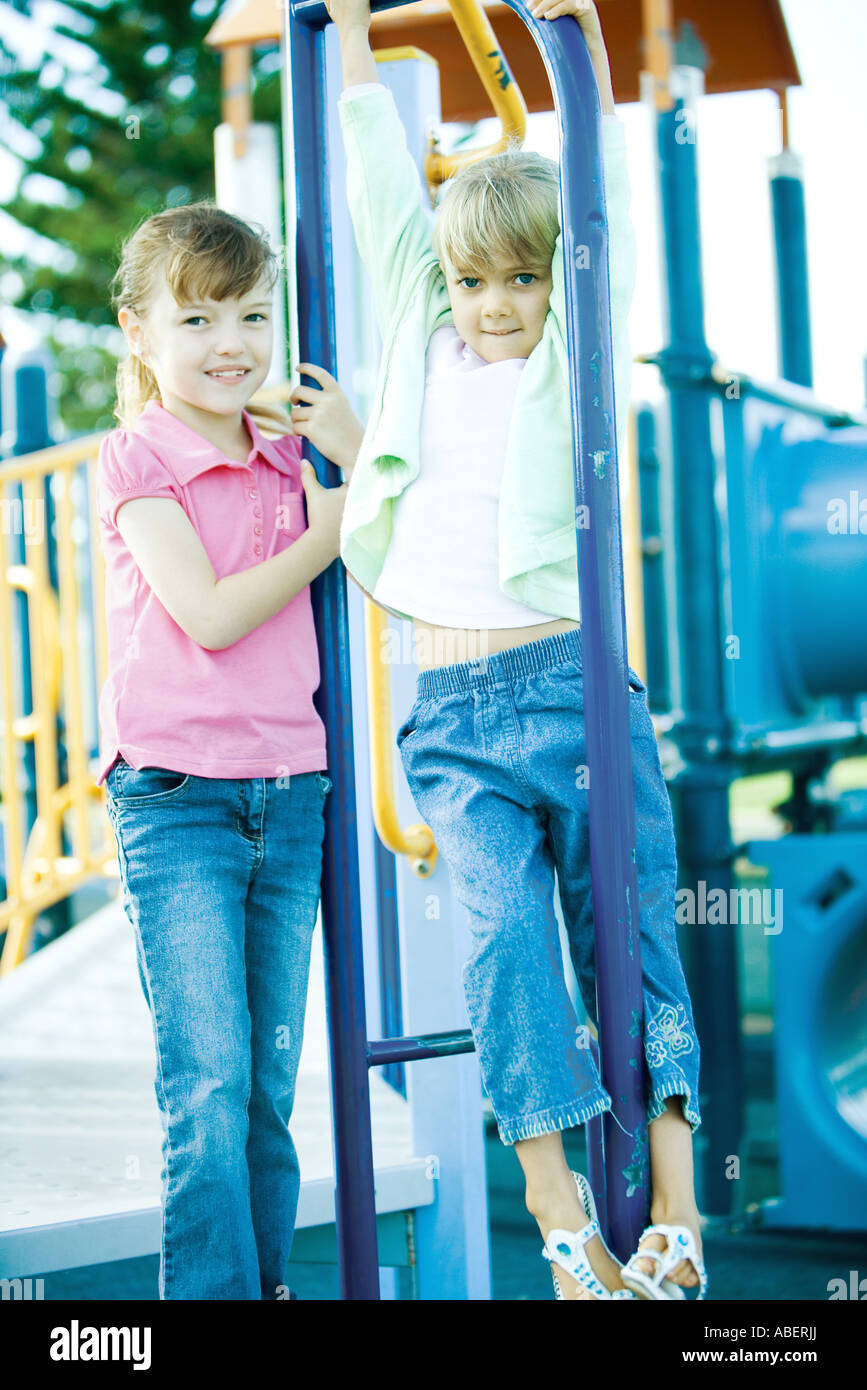 Children on playground equipment Stock Photo - Alamy
