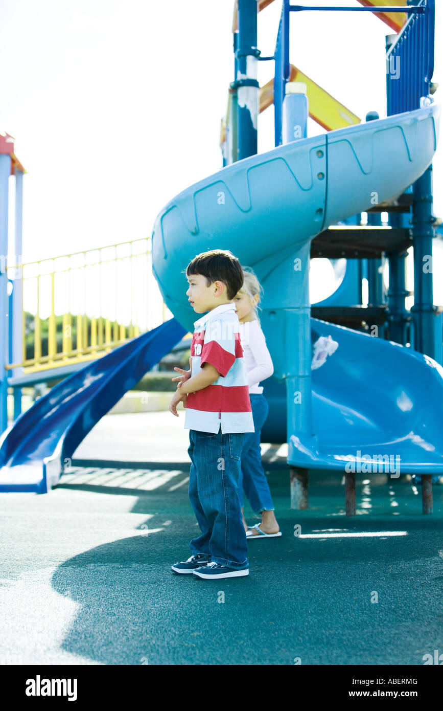 Children on playground equipment Stock Photo - Alamy