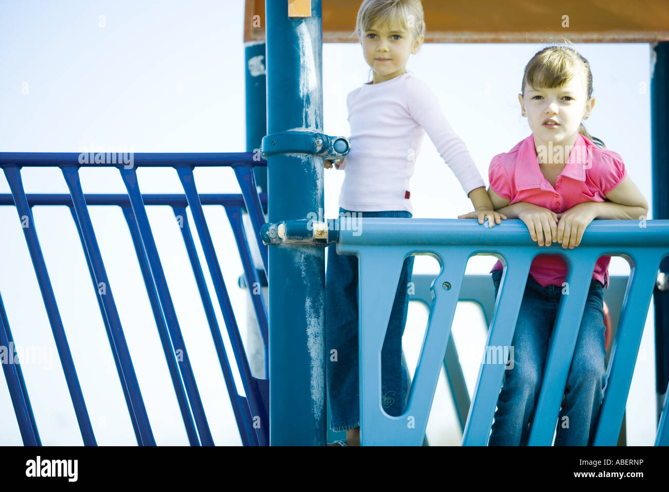 Children on playground equipment Stock Photo - Alamy