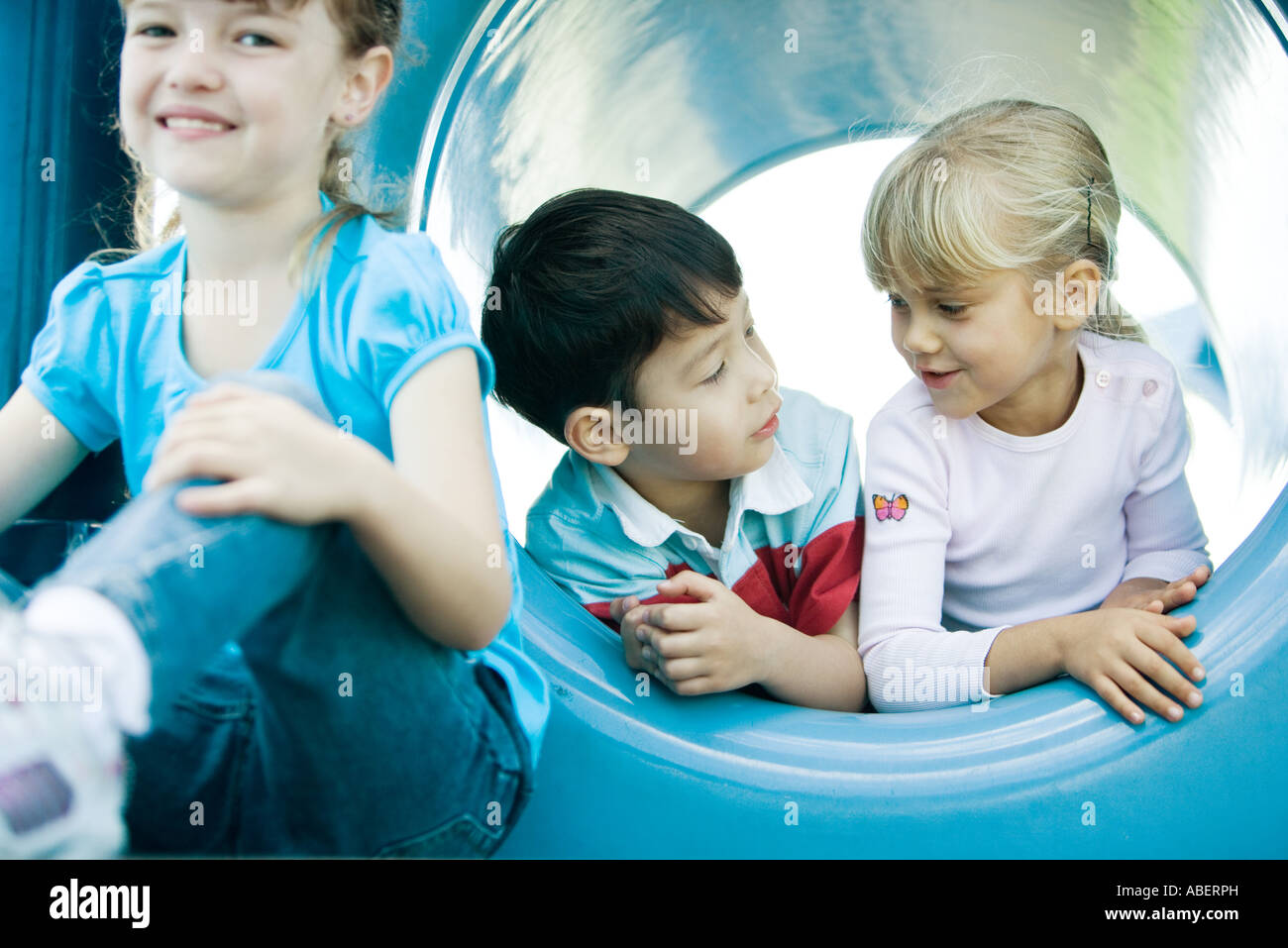 Children on playground equipment Stock Photo - Alamy