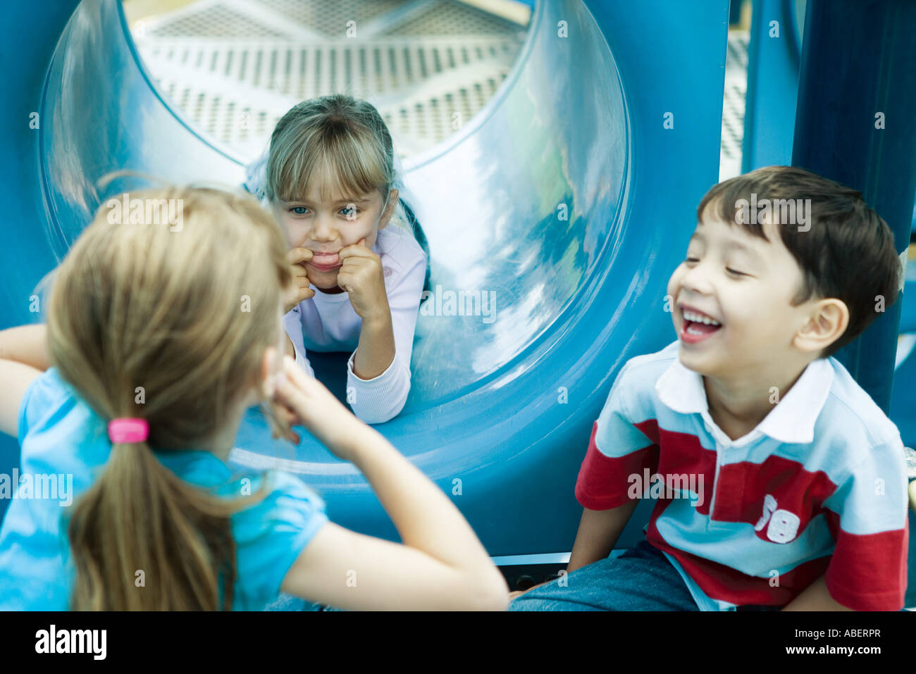 Children on playground equipment Stock Photo - Alamy