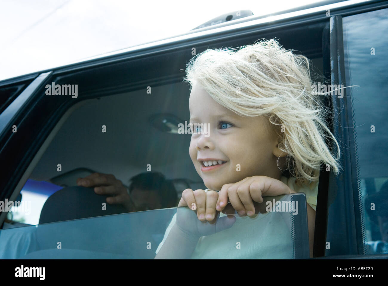 Girl in window car hi-res stock photography and images - Alamy