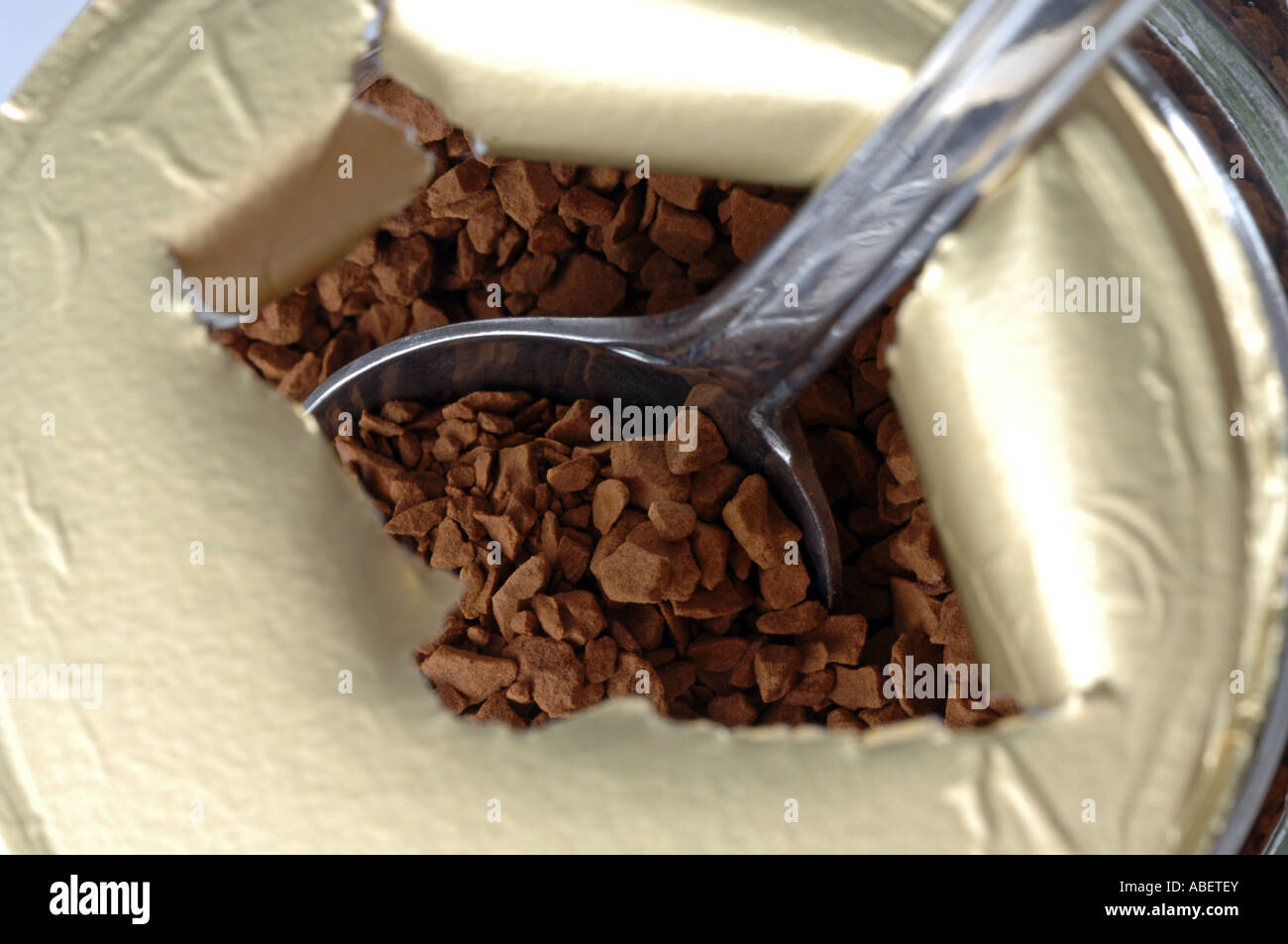 Coffee, instant coffee, spoon in coffee granules Stock Photo - Alamy
