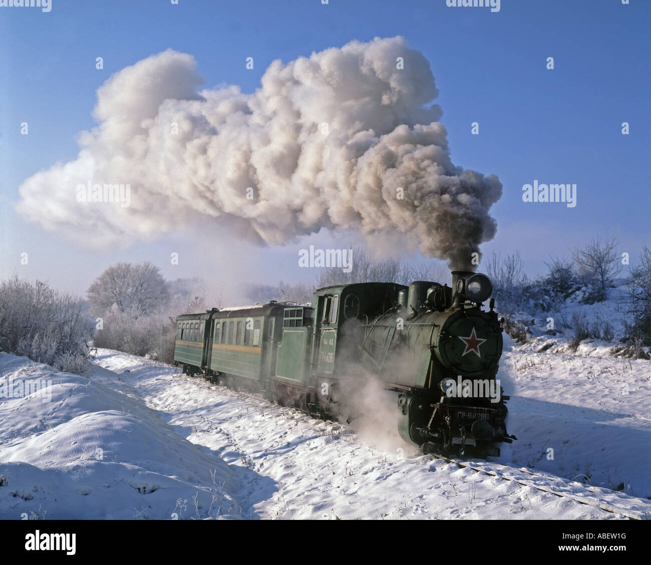 Ukranian Steam Train Stock Photo - Alamy