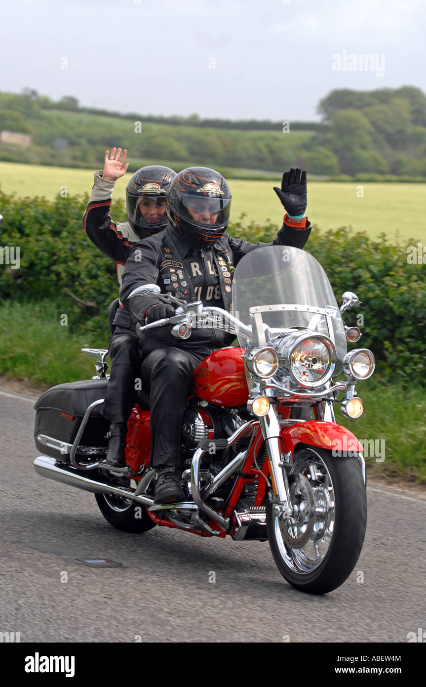 Harley davidson motorcycle rider pillion hi-res stock photography and ...