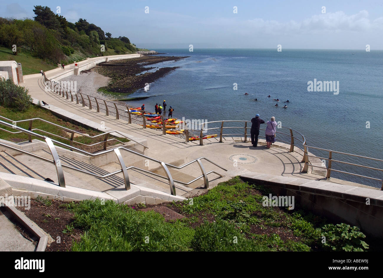 Nothe Gardens, viewing area of 2012 Olympic sailing, Weymouth, Dorset ...