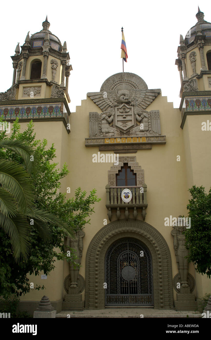 Architecture of Colombian building on Avenida de Palmeira Seville Spain ...