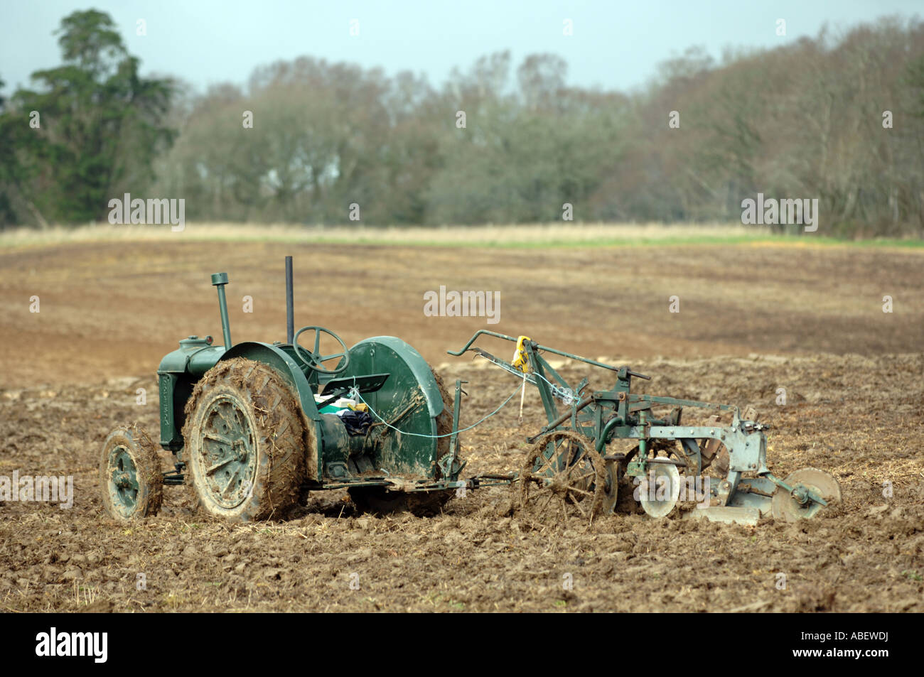 Old Fashioned Tractor Ploughing Field Stock Photos & Old Fashioned ...