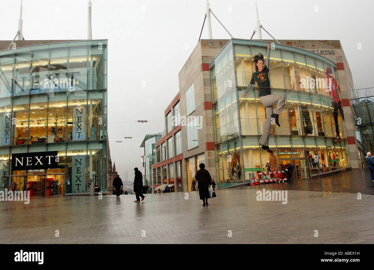 The Bullring shopping centre on rainy day Birmingham UK Stock Photo - Alamy