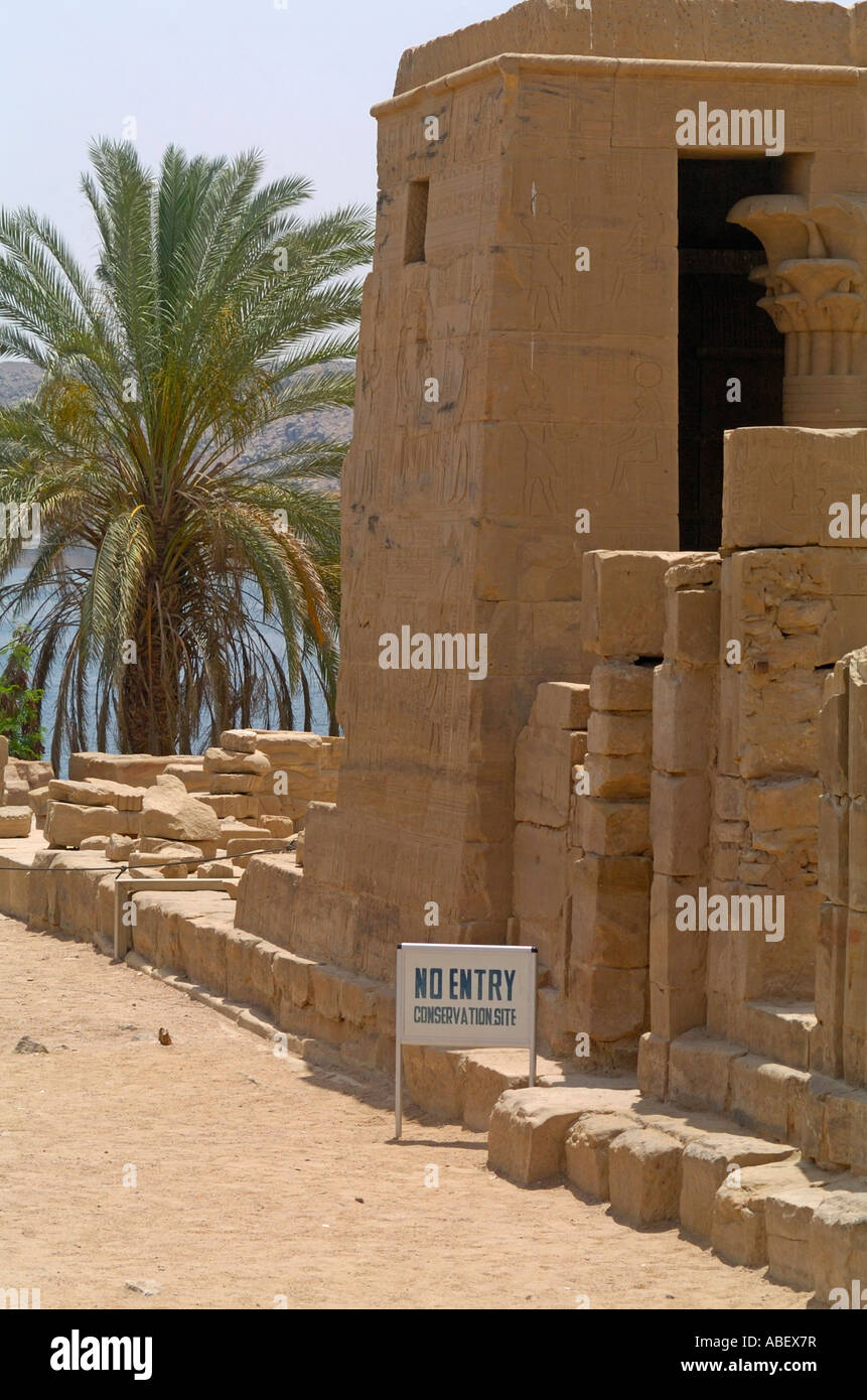 No entry sign outside Egyptian Archaeological Site, Egypt, North Africa ...