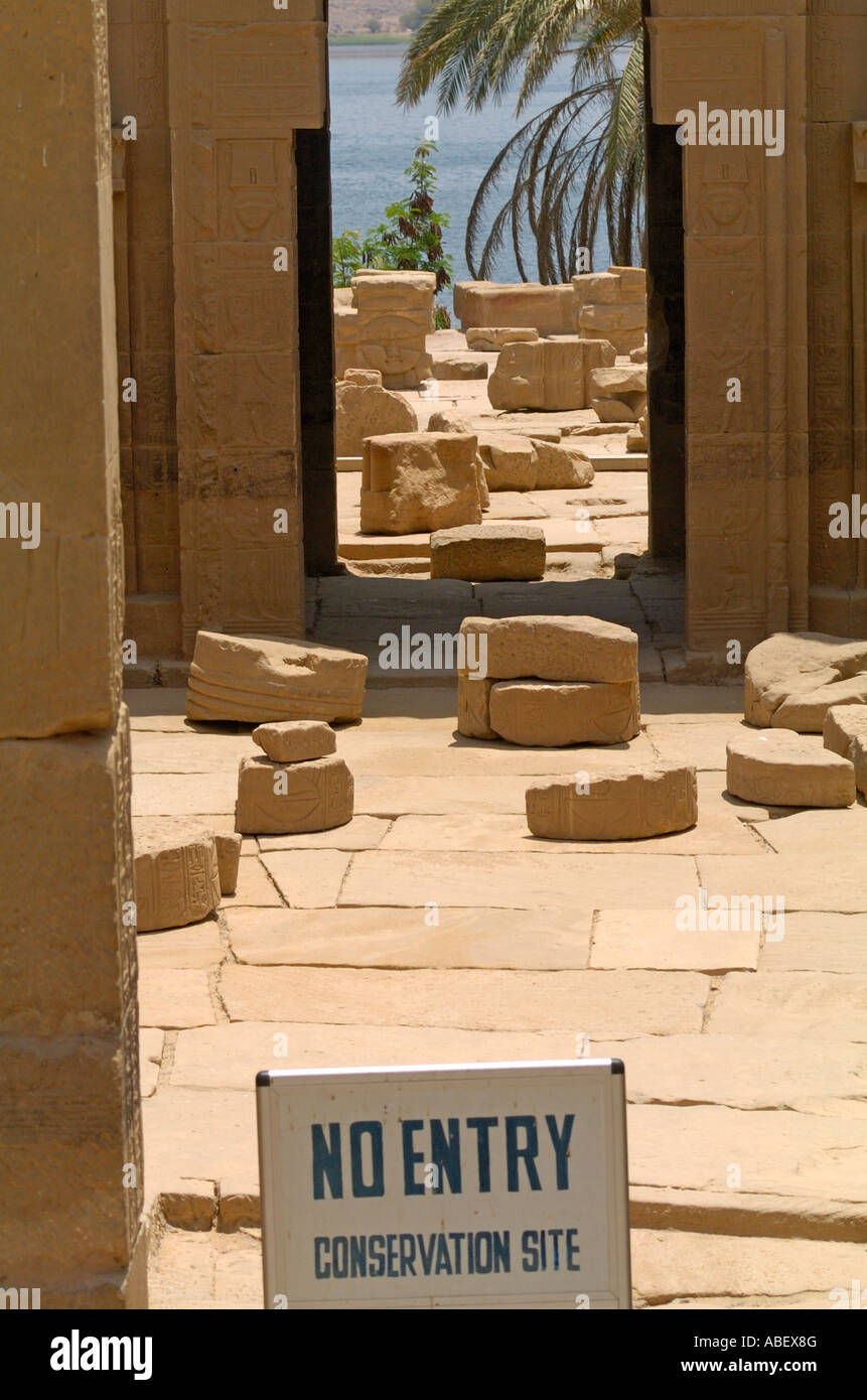 'No entry' sign outside Egyptian Archaeological Site, Egypt, North ...