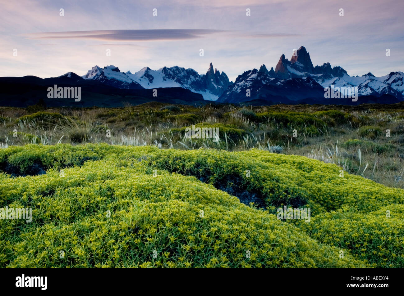 Mount "Fitz Roy" (3405m) also called “Chalten” in the Southern Andean ...