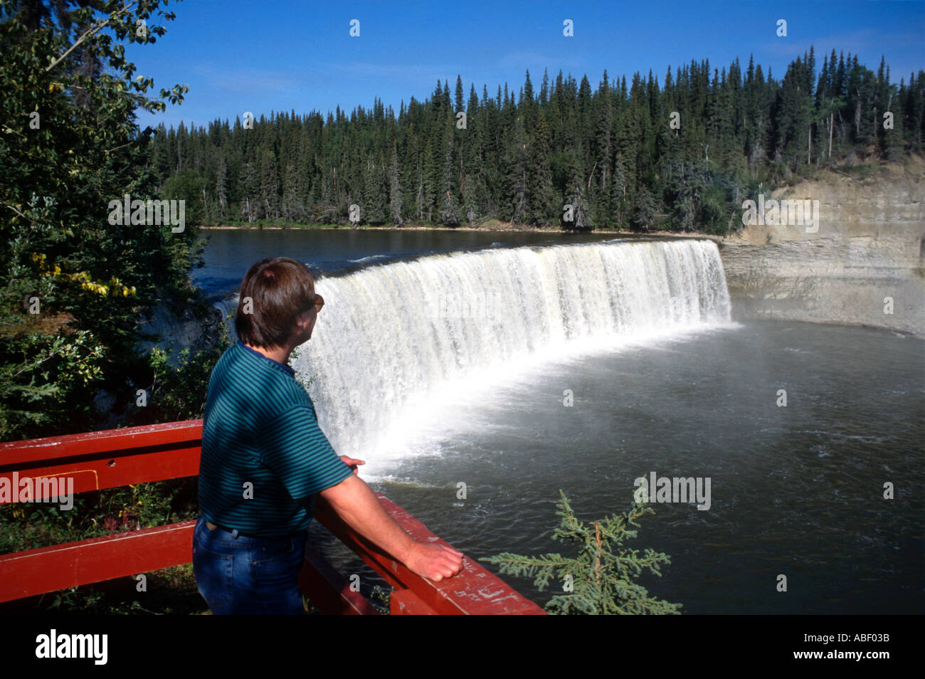 08 94 Yellowknife NWT Canada Lady Evelyn Falls on the Kakisa River ...