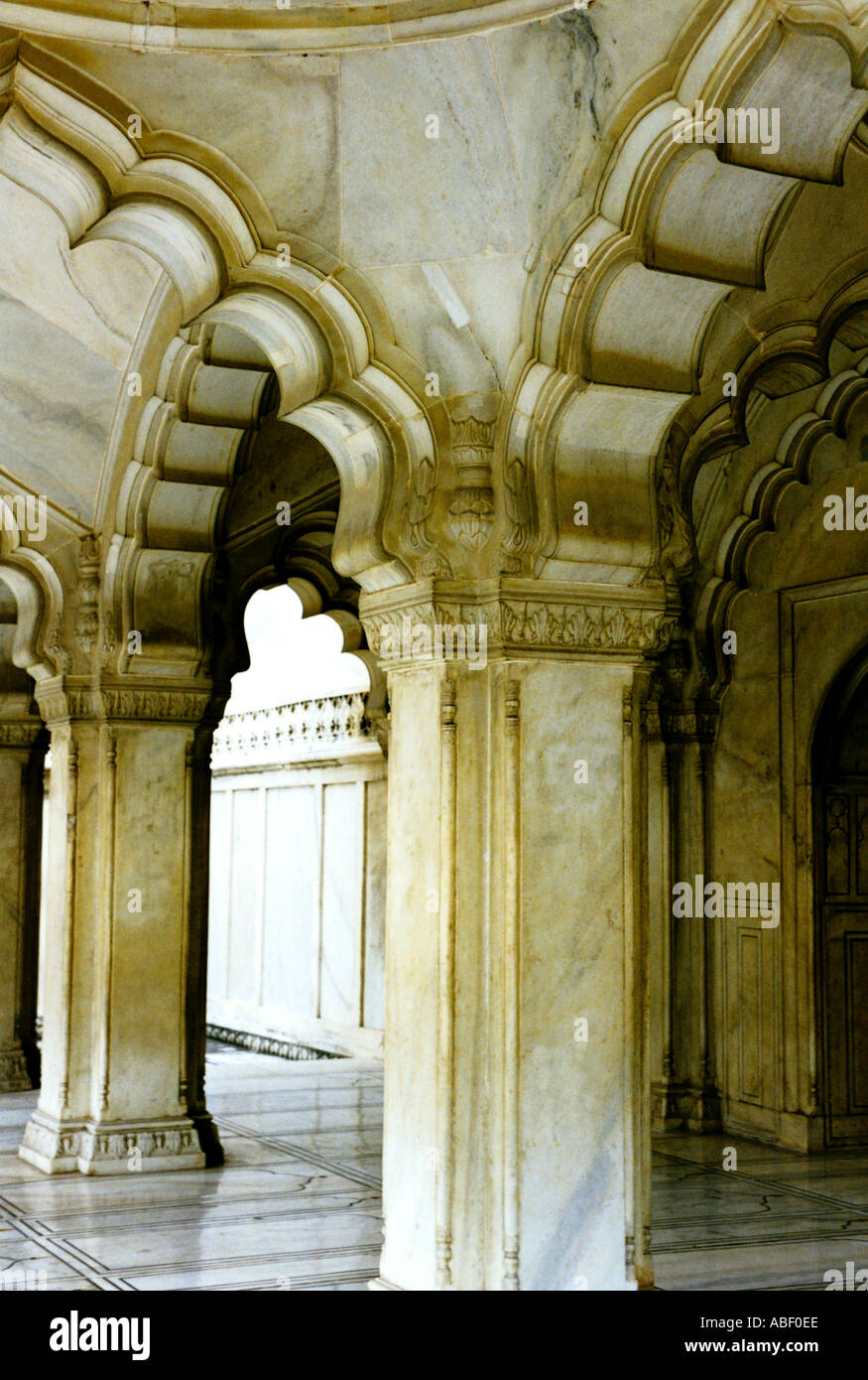 Marble colums in Indian Palace of Jaipur Stock Photo - Alamy