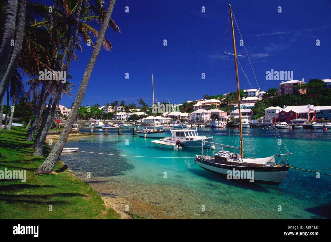 A typical cosy inlet in Bermuda Stock Photo - Alamy