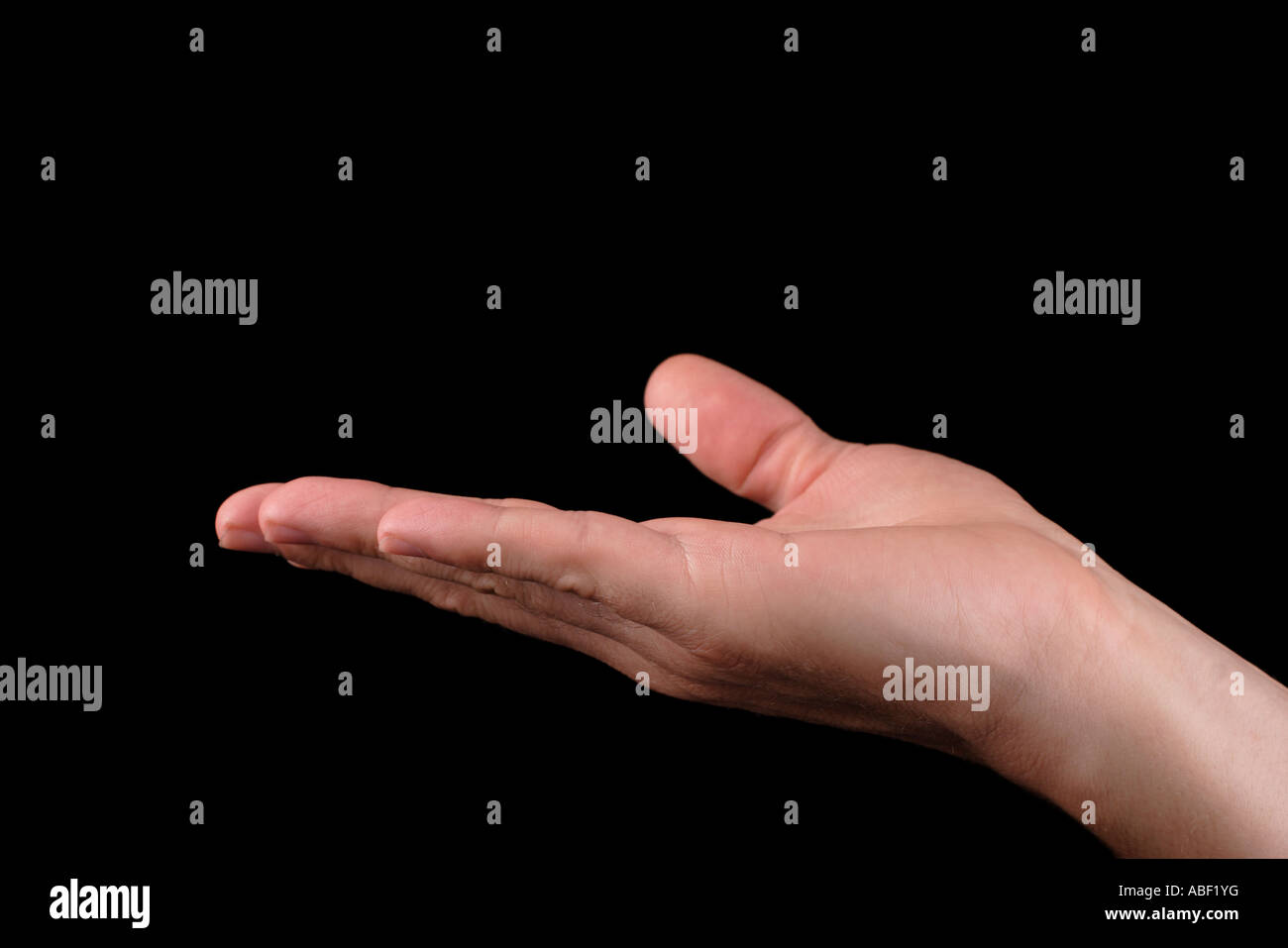 hand outstretched and empty Stock Photo - Alamy
