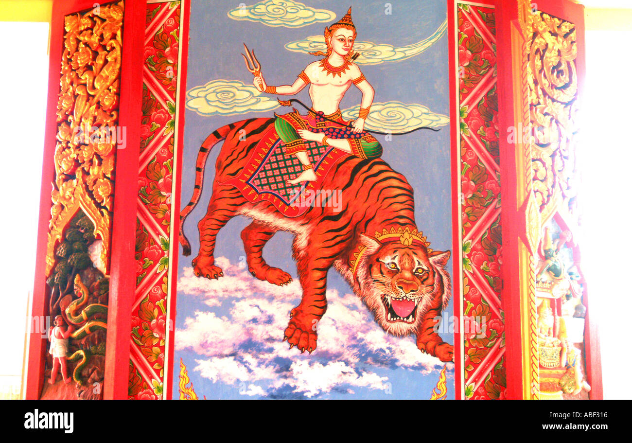 Tiger panthera tigris temple hi-res stock photography and images - Alamy