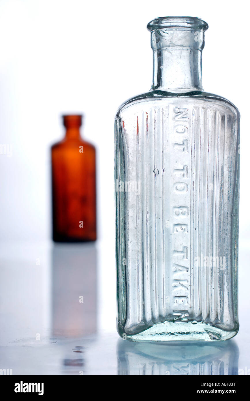 antique medicine bottles Stock Photo - Alamy