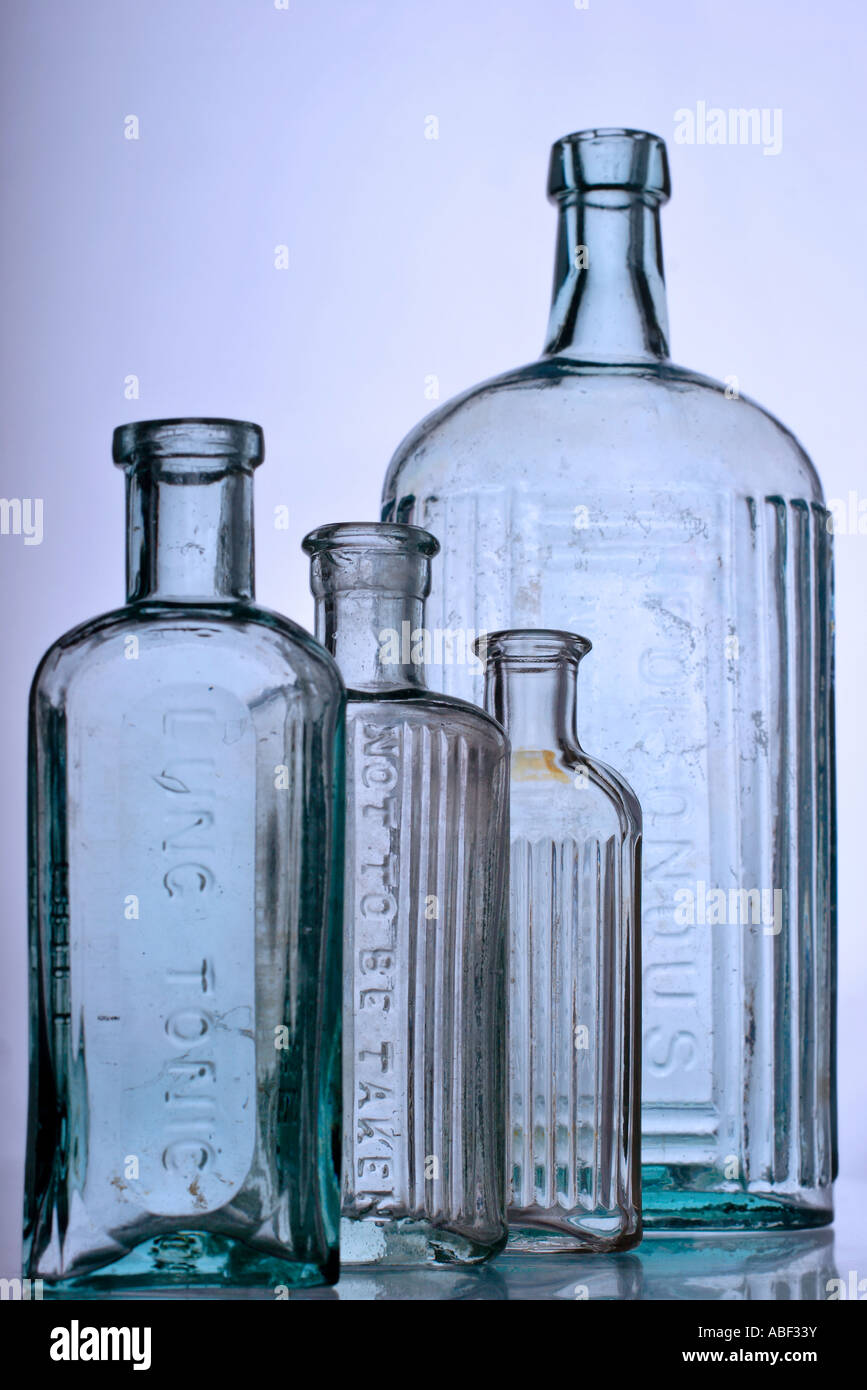 antique medicine bottles Stock Photo - Alamy