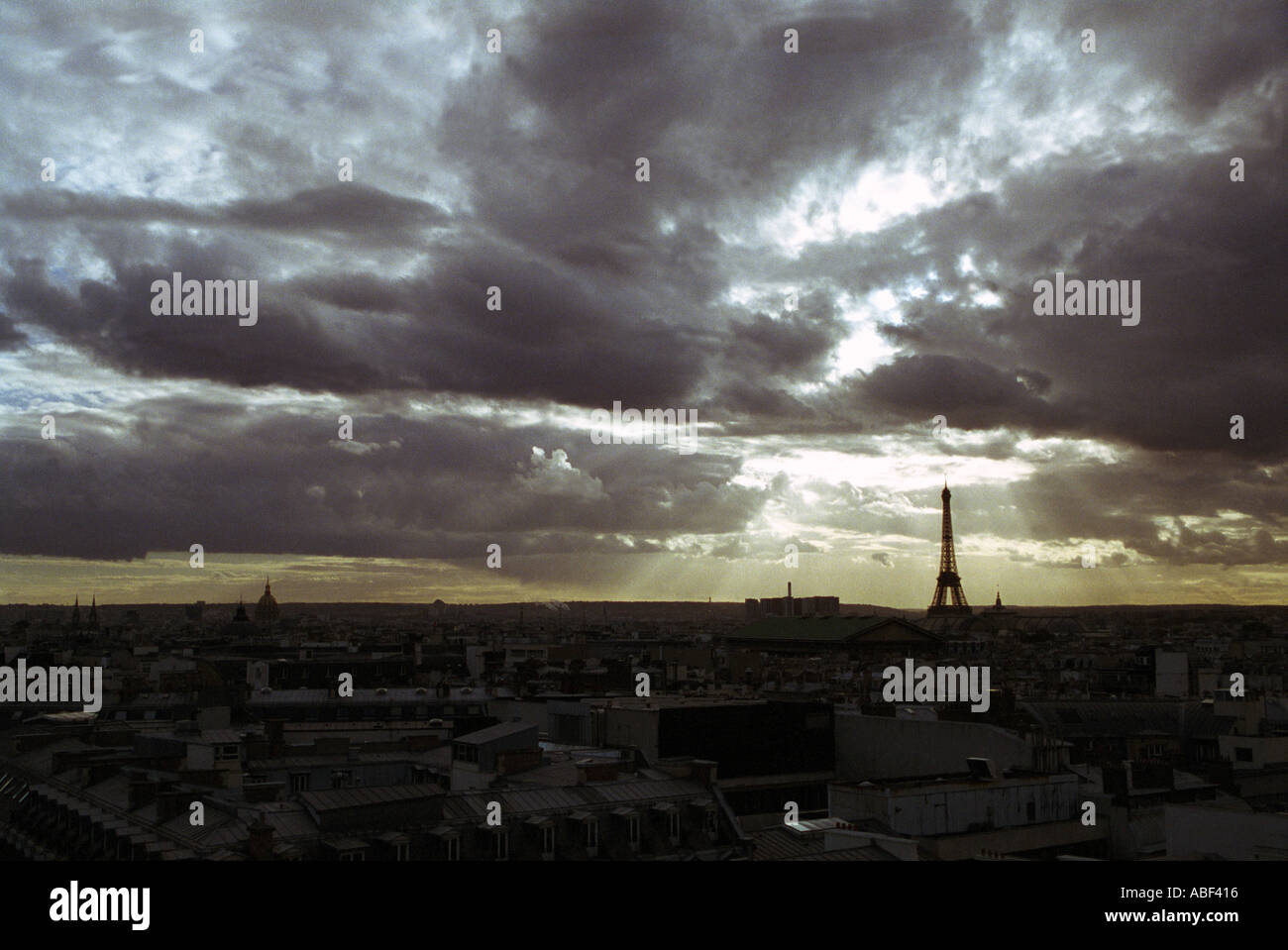 Storm over Paris, France Stock Photo - Alamy