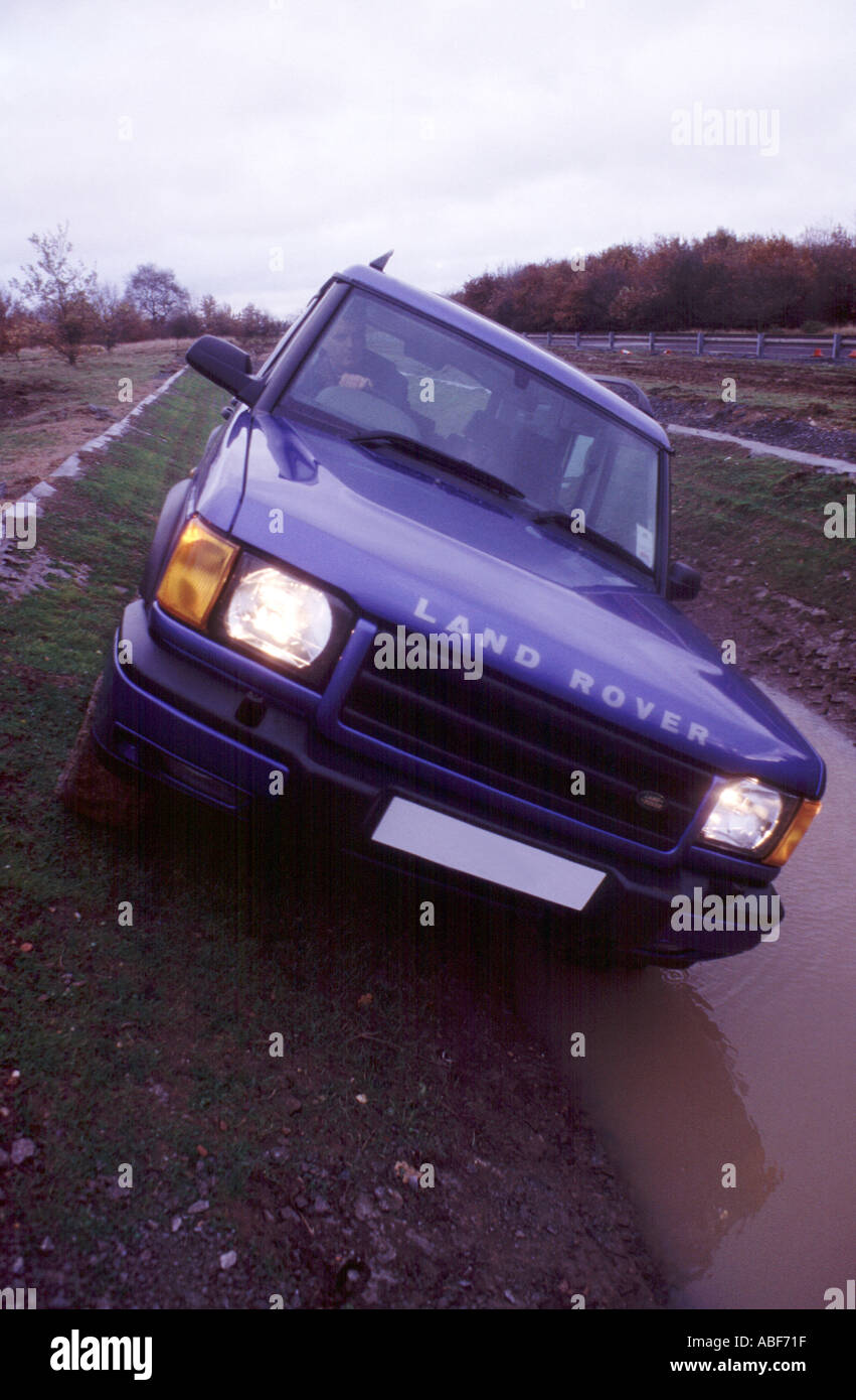 Range Rover on incline test Stock Photo - Alamy